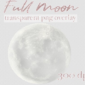 Moon Overlay | Clip Art Graphics PNG Format Instant Download | Full ...