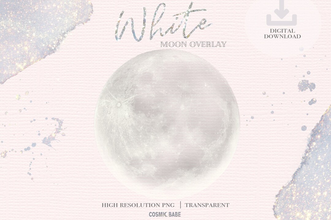 Moon Overlay | Clip Art Graphics PNG Format Instant Download | Full ...