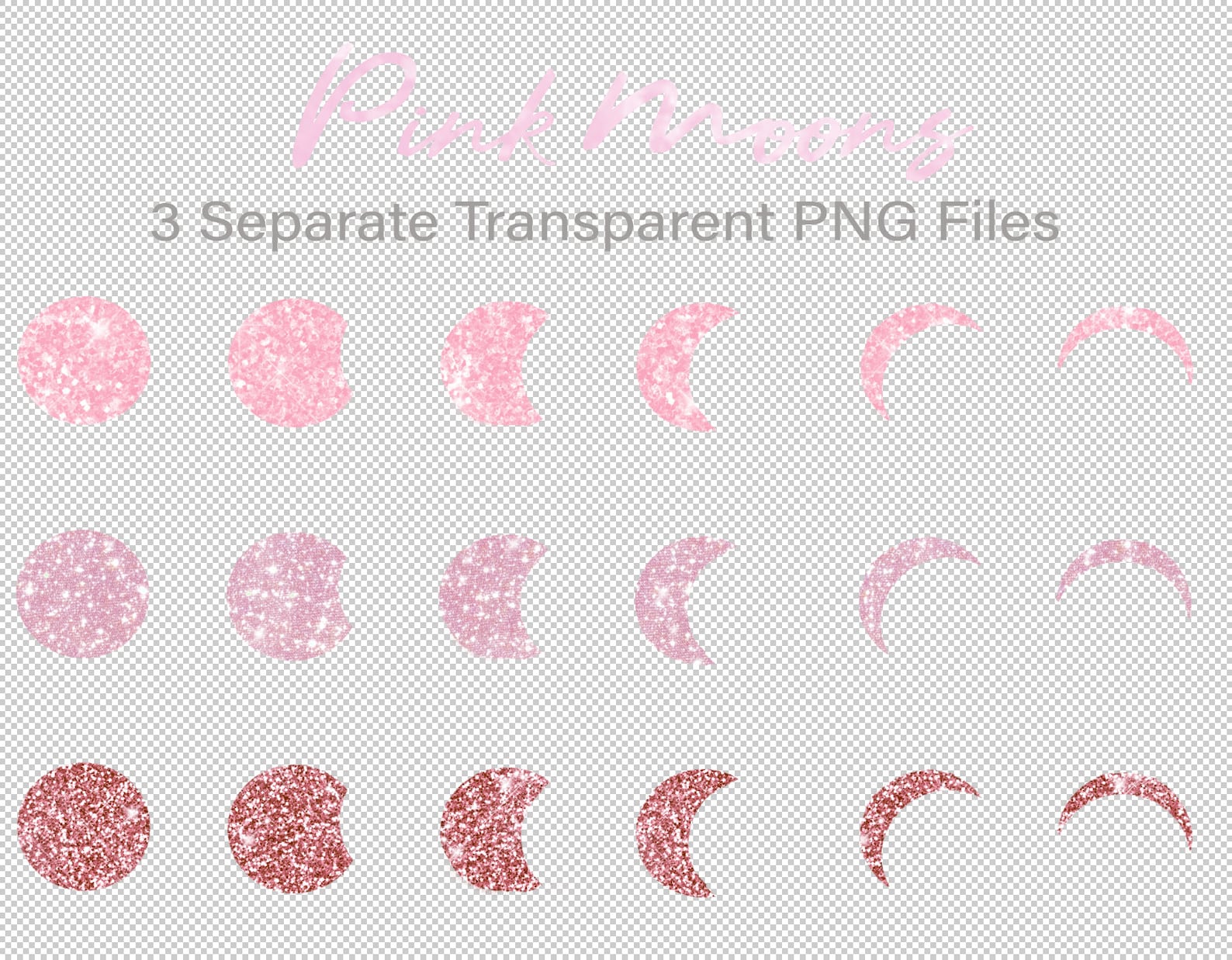 Moon Overlay PNG Format Instant Download - Etsy