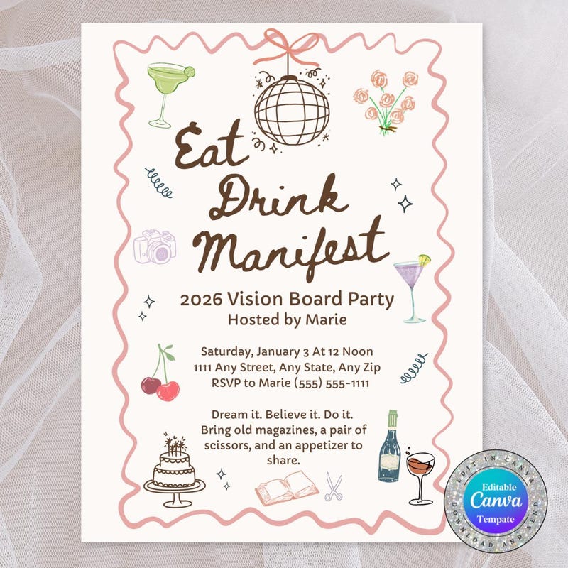 Vision Board Flyer New Year - Etsy UK