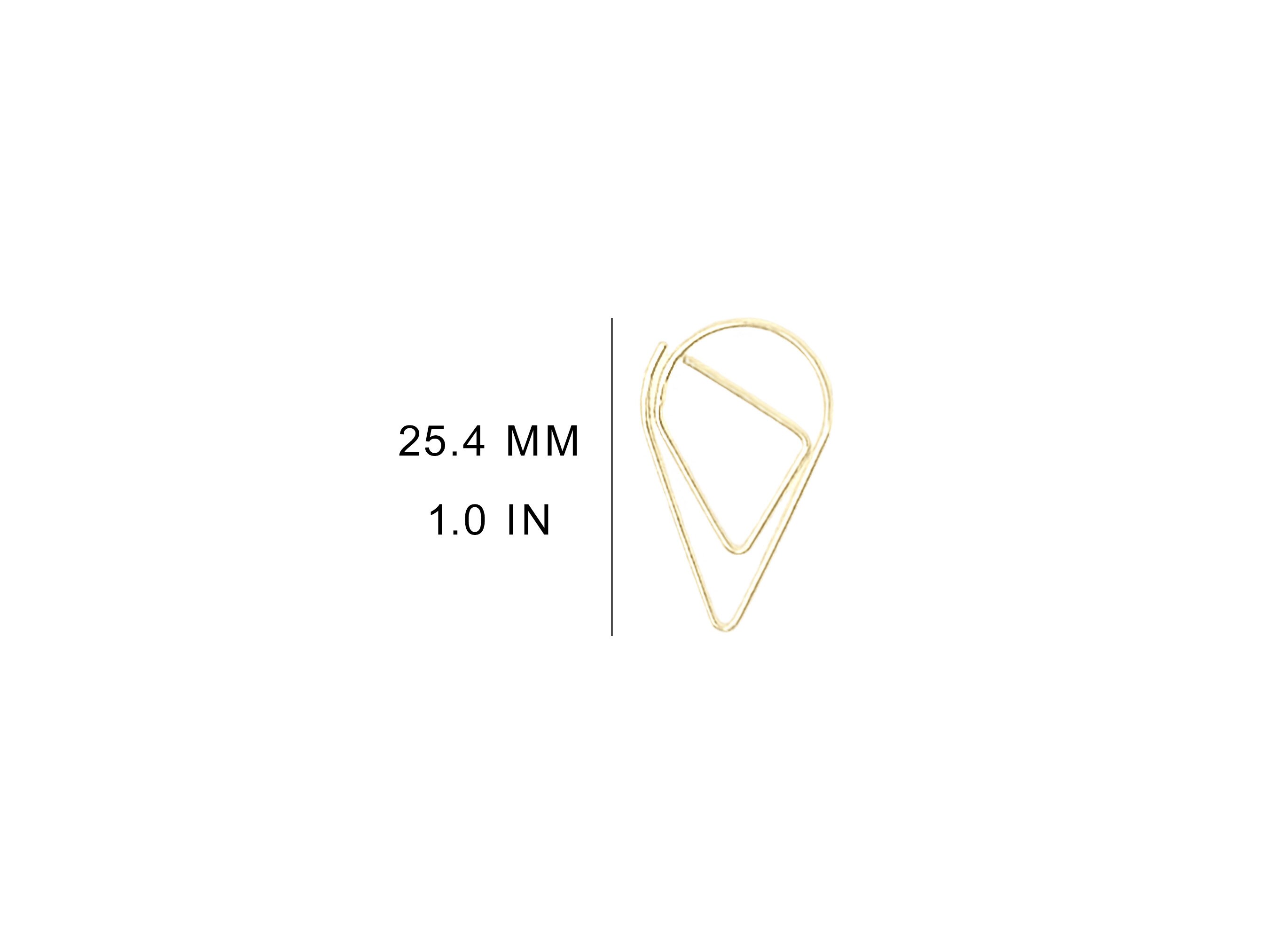 Gold Teardrop Paperclip Set - Medium Planner Clips, Page Markers (5 ...