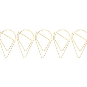 Gold Teardrop Paperclip Set - Medium Planner Clips, Page Markers (5 ...