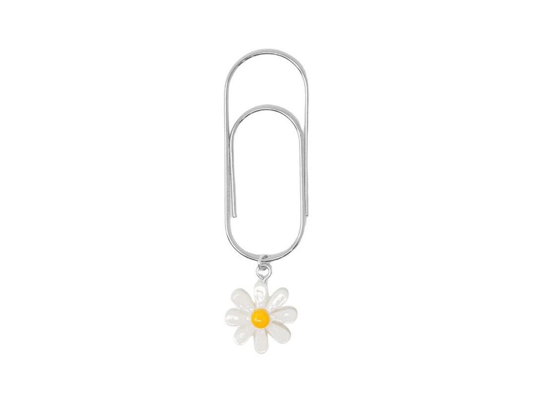 Daisy Flower Silver Planner Paperclip - Jumbo Size - Etsy