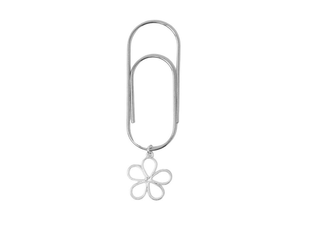Daisy Flower Silver Planner Clip - Jumbo Paperclip - Etsy