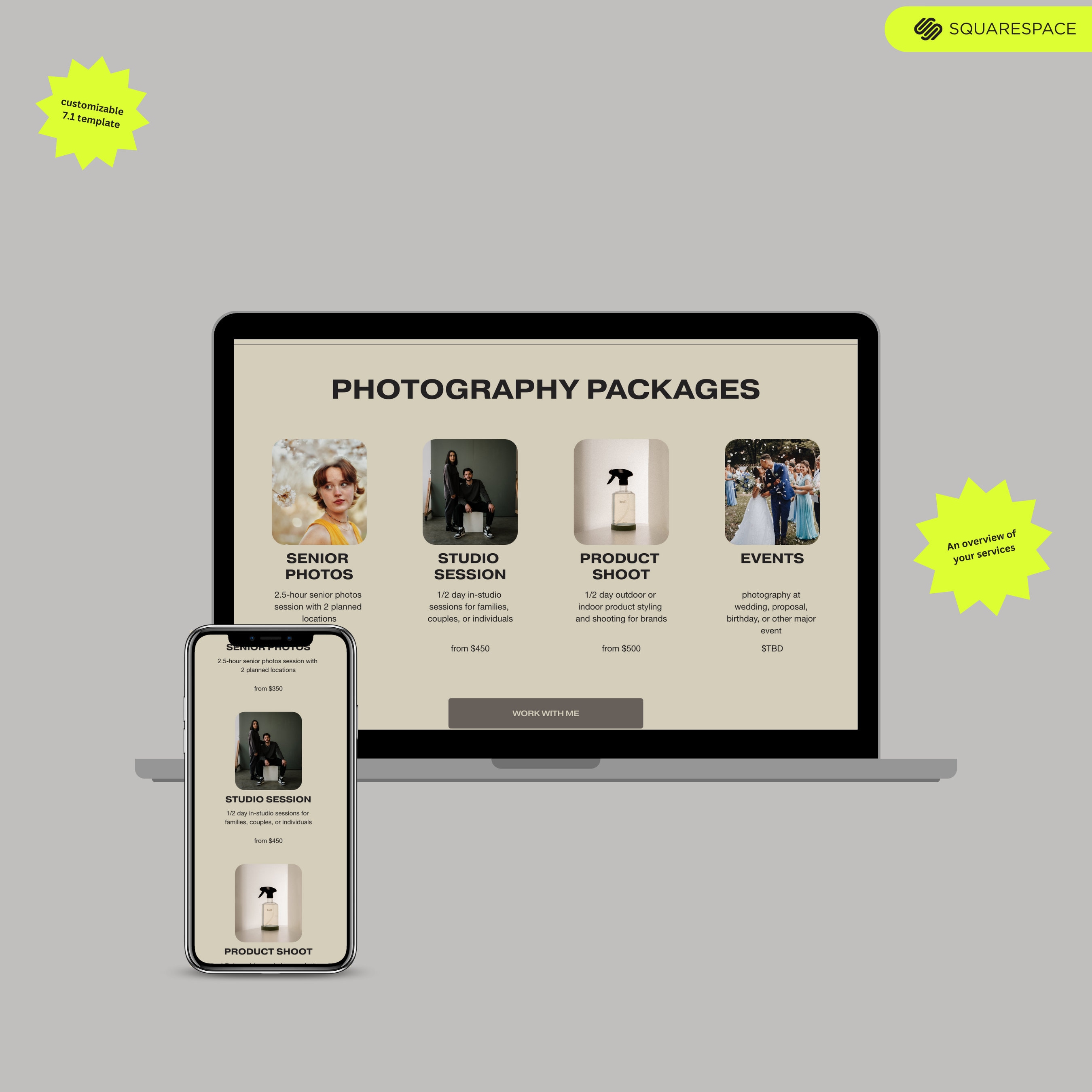 Squarespace Photography Website Template, Squarespace Template ...