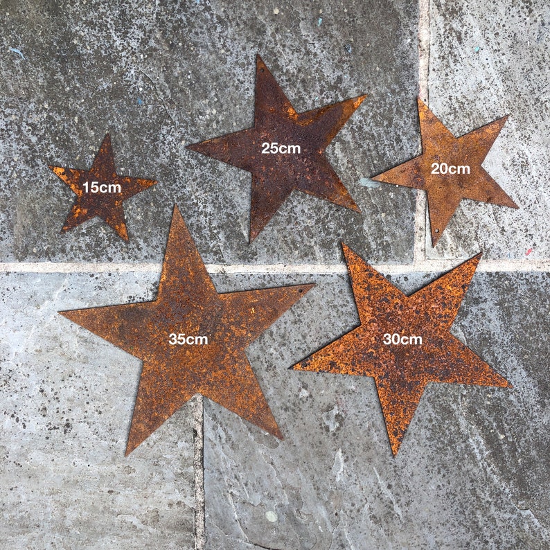 Flat Rusty Metal Star Vintage Decoration Metal Gift Small - Etsy Israel