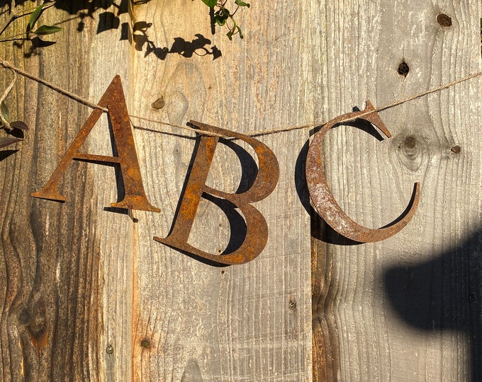 Rusty 15cm (6") Alphabet, Metal Letters, Roman Font, A-Z and ...