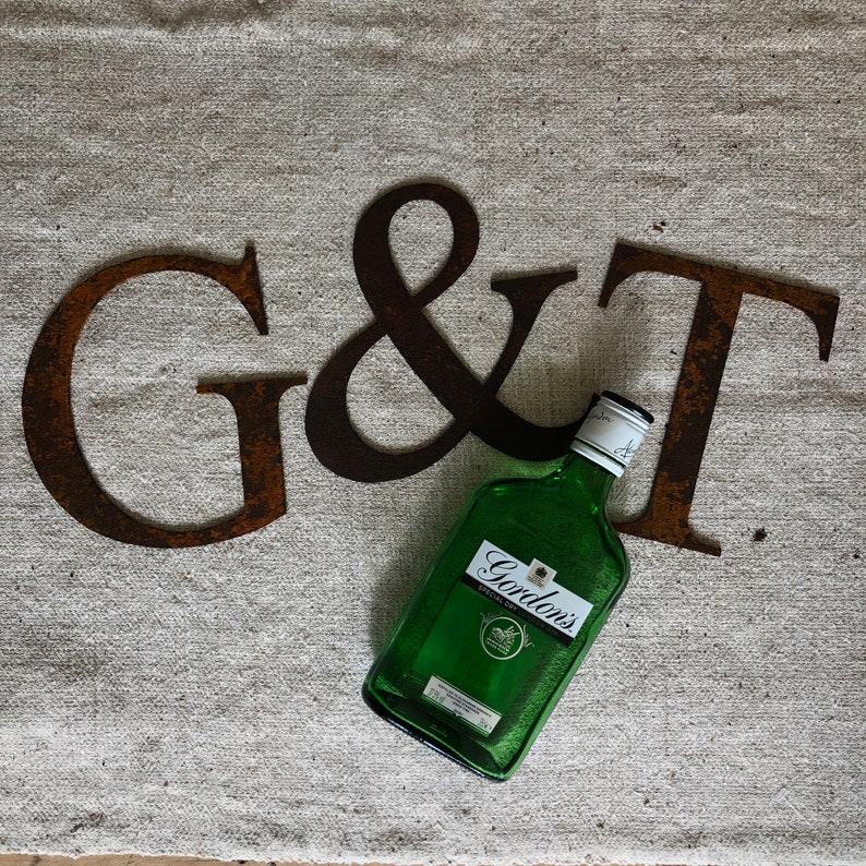 Rusty 15cm 6 'G&T' Metal Letters Roman Font - Etsy UK