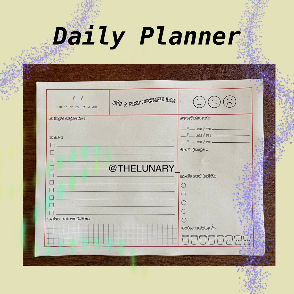 Daily Planner Printable Day Tracker Habit Tracker | Etsy