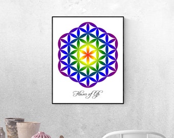Digital Download, Flower of Life, Sacred Geometry, Printable Art - Etsy