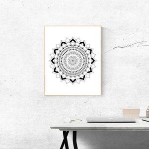 Original Mandala Wall Art Printable, Mandala Poster, Digital Print PDF ...
