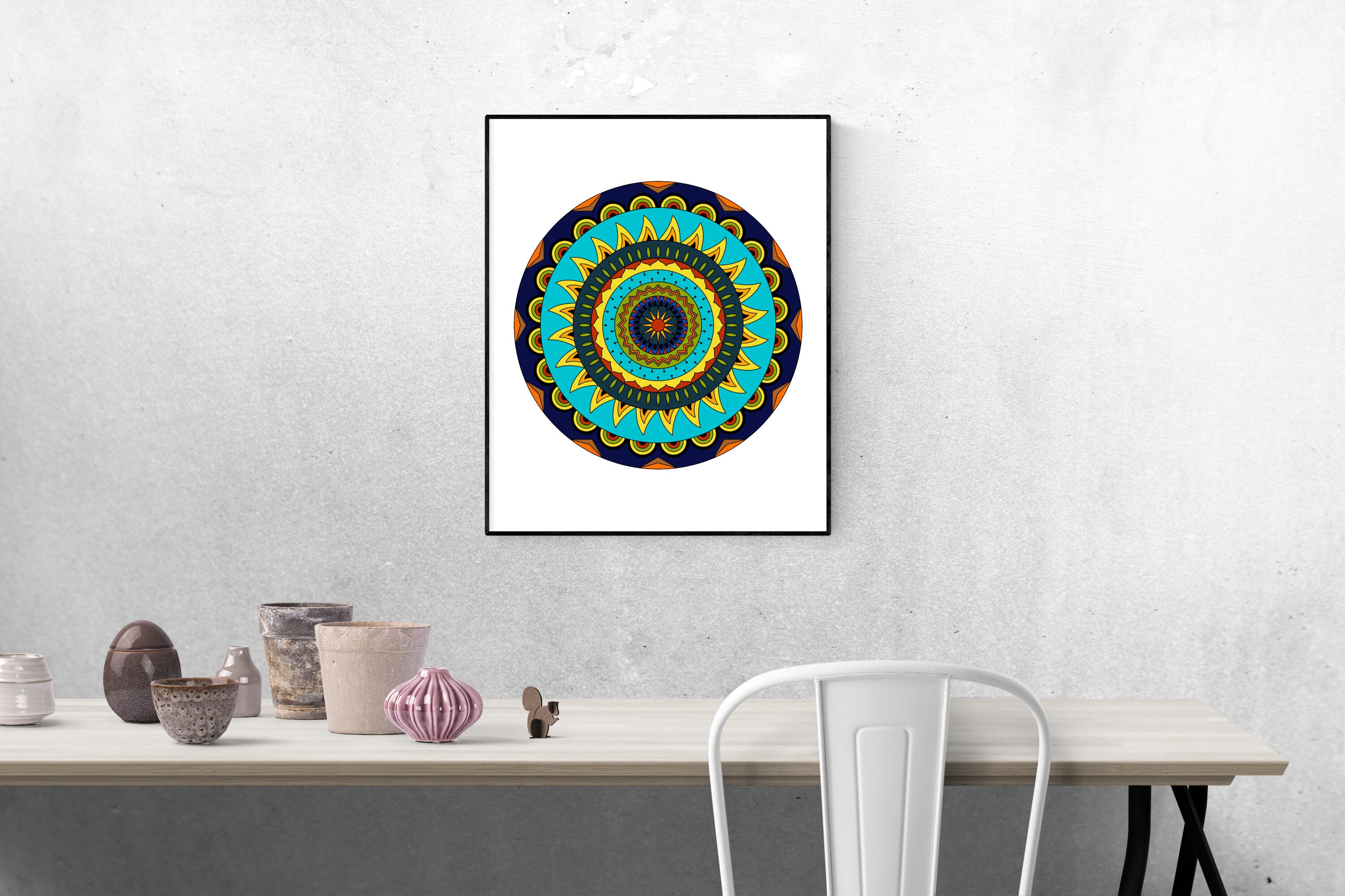 Original Mandala Wall Art Printable #2, Mandala Poster, Digital Print ...