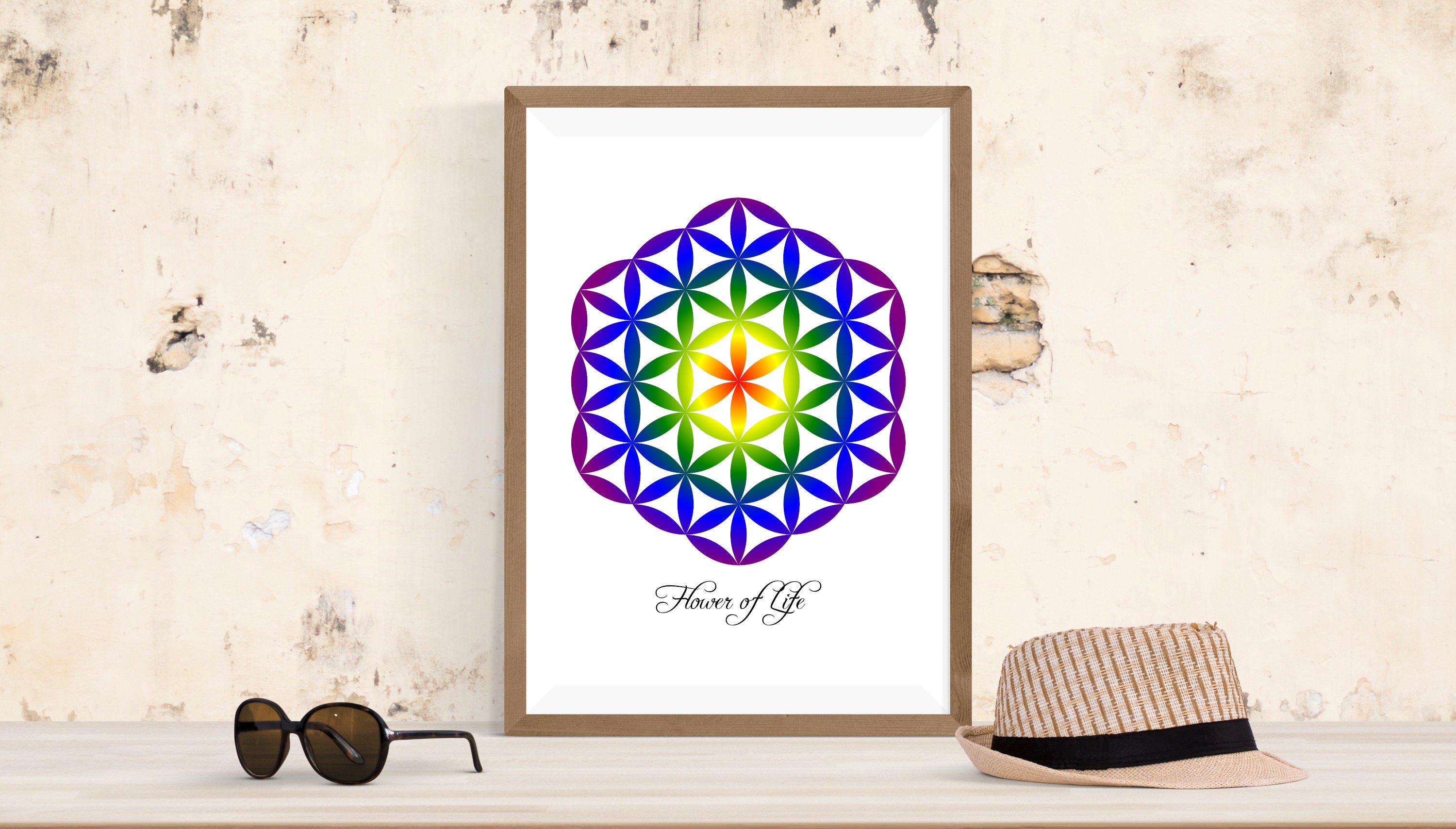 Flower of Life Wall Art Printable, Flower of Life Poster, Sacred ...