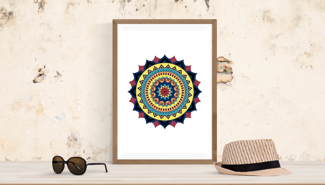Original Mandala Wall Art Printable, Mandala Poster, Digital Print PDF ...