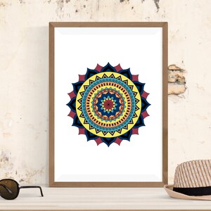 Original Mandala Wall Art Printable, Mandala Poster, Digital Print PDF ...