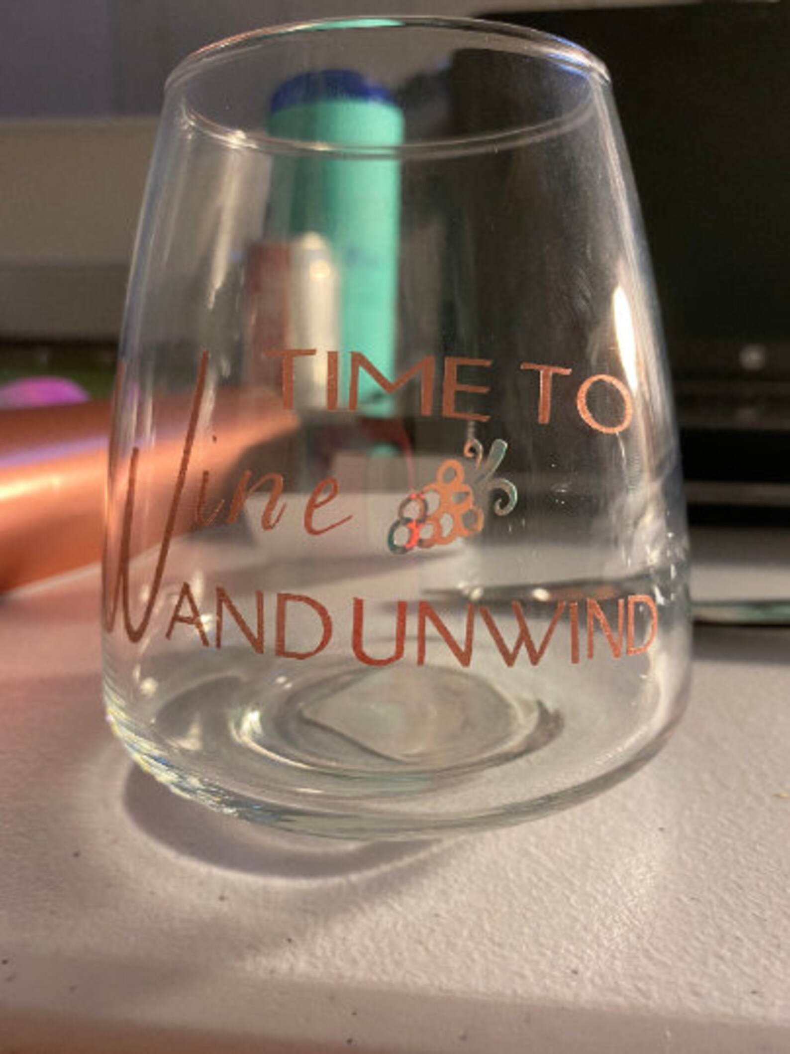 Buy Time to Wine and Unwind Wine Glass Online in India - Etsy