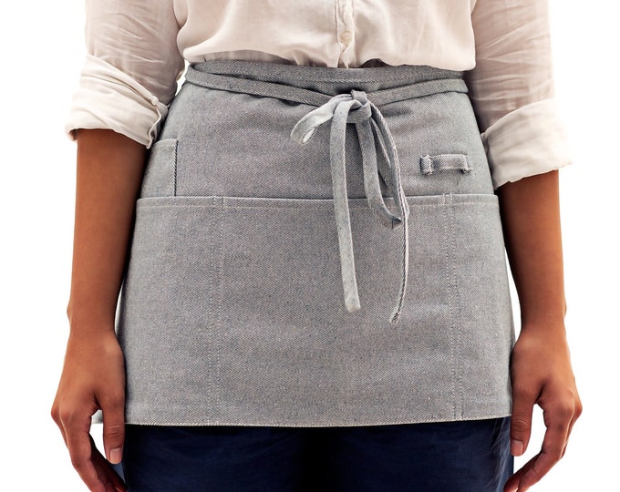 Waist Apron With Pockets - Blue - Cute Half Apron for Men and Women - Etsy