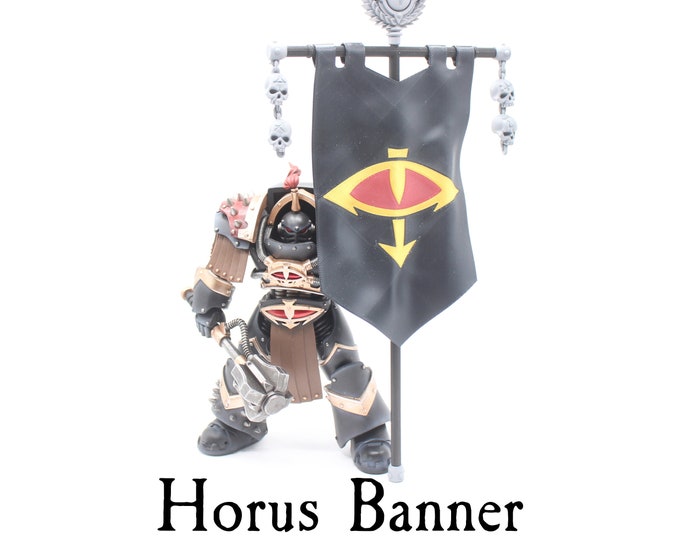 Horus Banner - 40K Joytoy Compatible Space Marine 1:18 Action Figure 4 ...