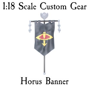 Horus Banner 40K Joytoy Compatible Space Marine 1:18 Action Figure 4 ...