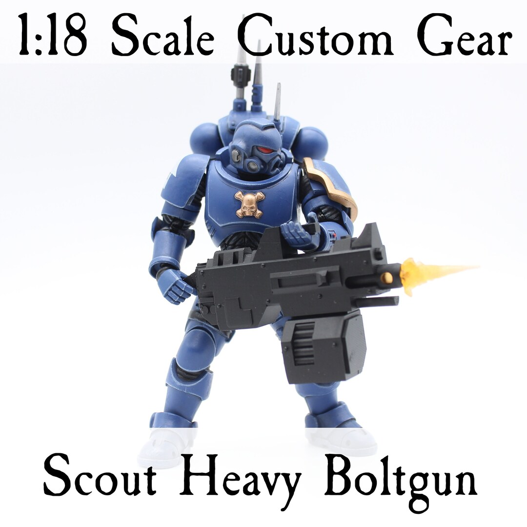 Scout Heavy Boltgun - 40K Joytoy Compatible Space Marine 1:18 Action ...