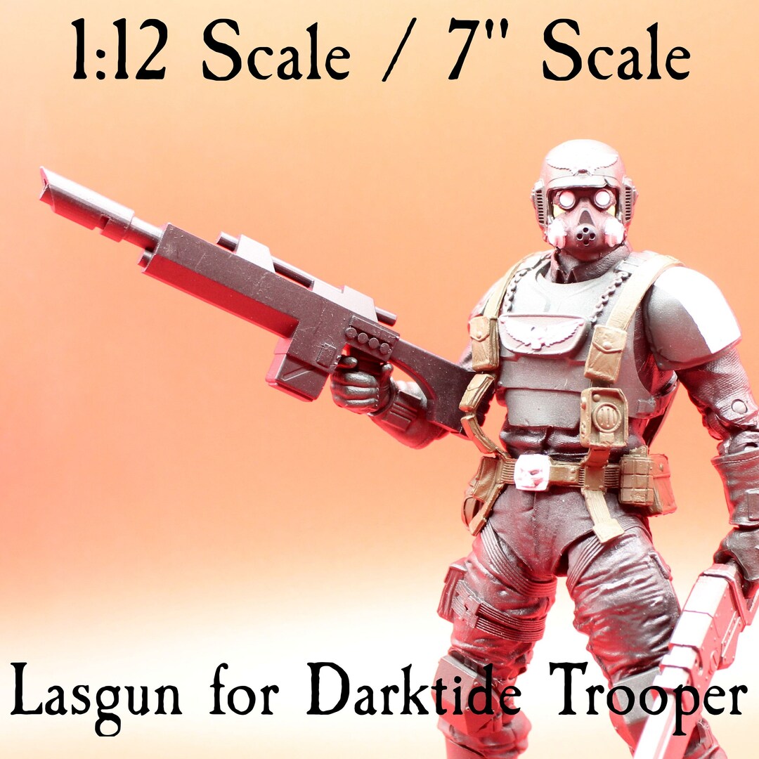 Lasgun for 6" Darktide Veteran Guardsman - 40K Mcfarlane Compatible 1: ...