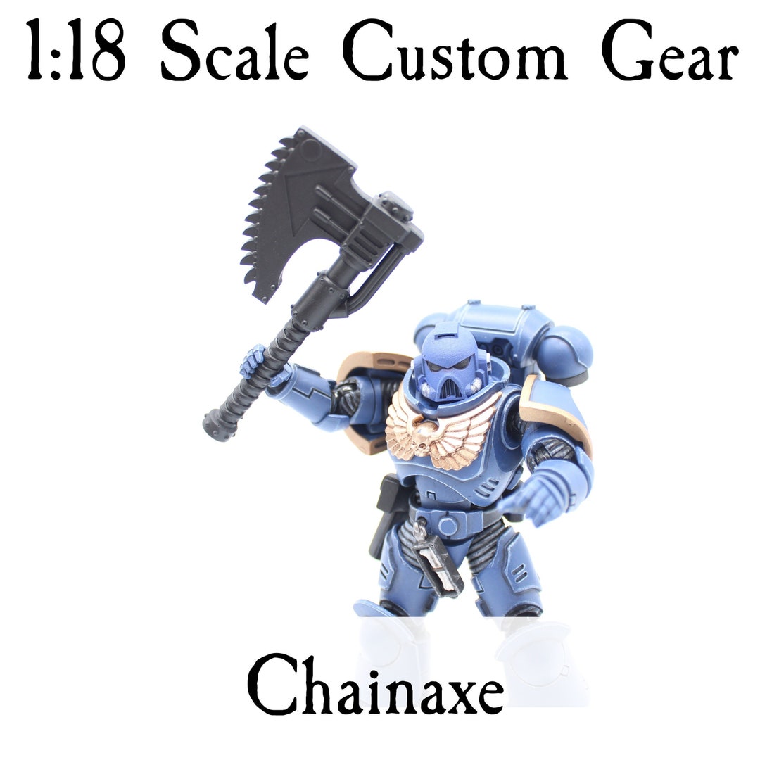 Chainaxe - 40K Joytoy Compatible Space Marine 1:18 Action Figure 4 ...