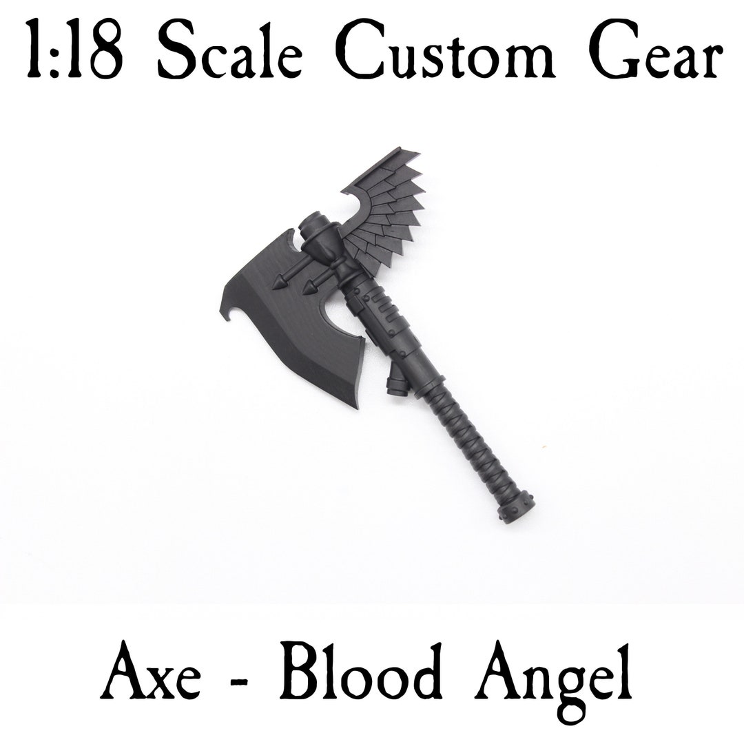 Blood Angel Axe - 40K Joytoy Compatible Space Marine 1:18 Action Figure ...