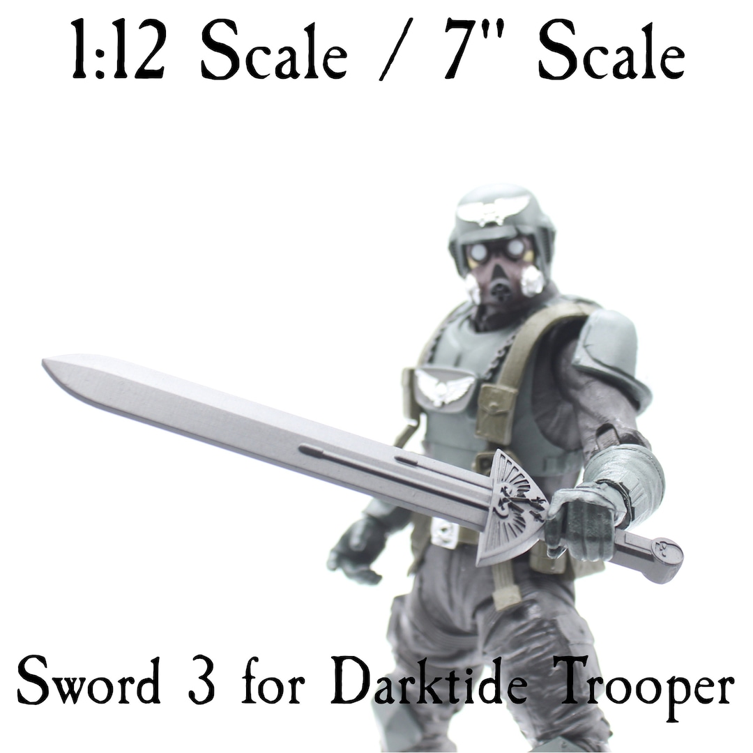 Sword 3 for 6" Darktide Veteran Guardsman - 40K Mcfarlane Compatible 1: ...