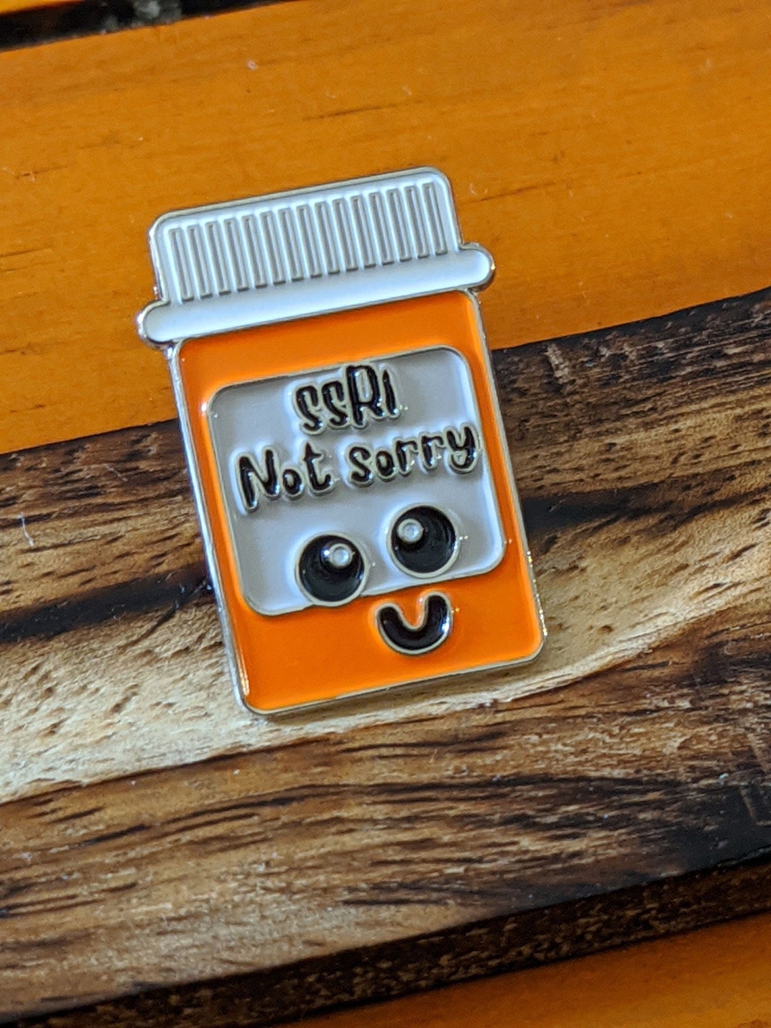 Medical Pin: SSRI Not Sorry Pill Bottle / White Coat / Psych ...