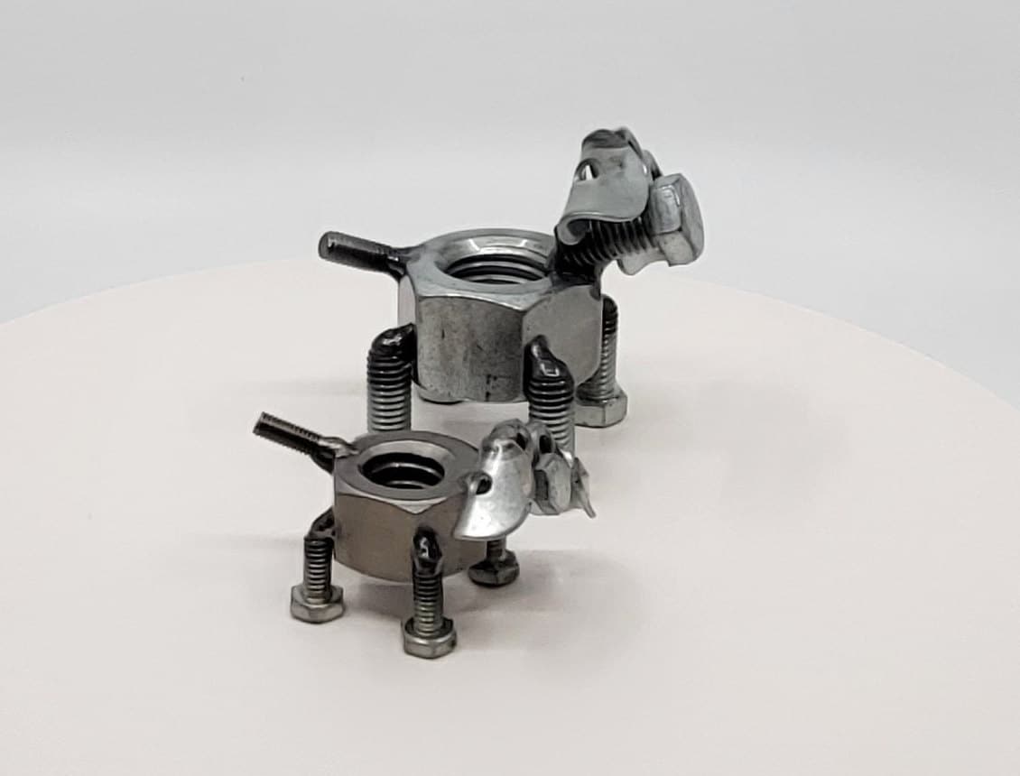 Welded Nuts and Bolts Dog Combo Pack Round Body - Etsy