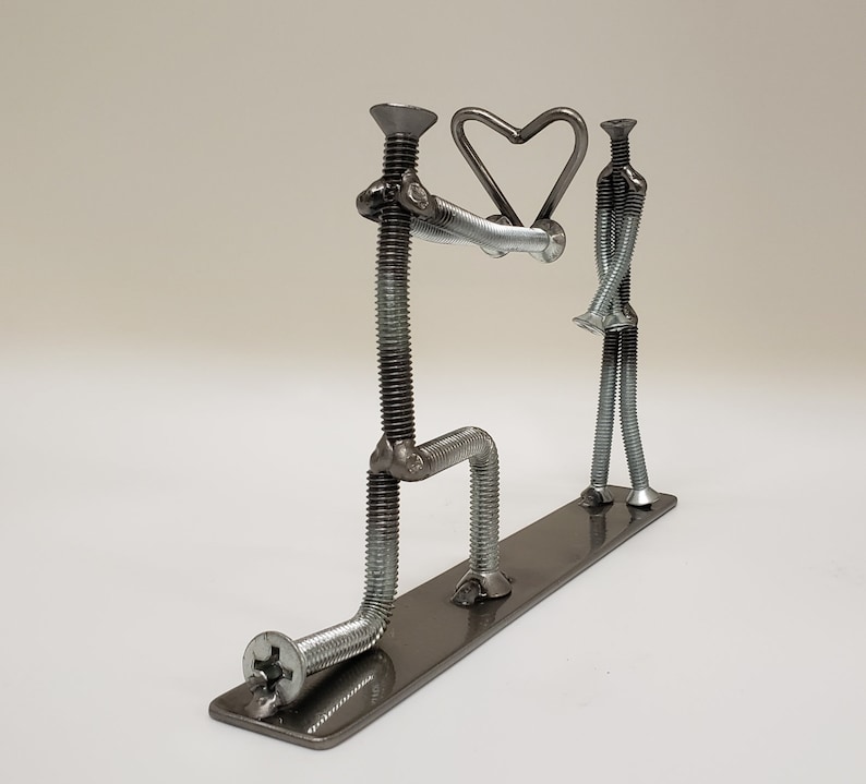 Welded Nuts and Bolts Style Romance Scene - Etsy