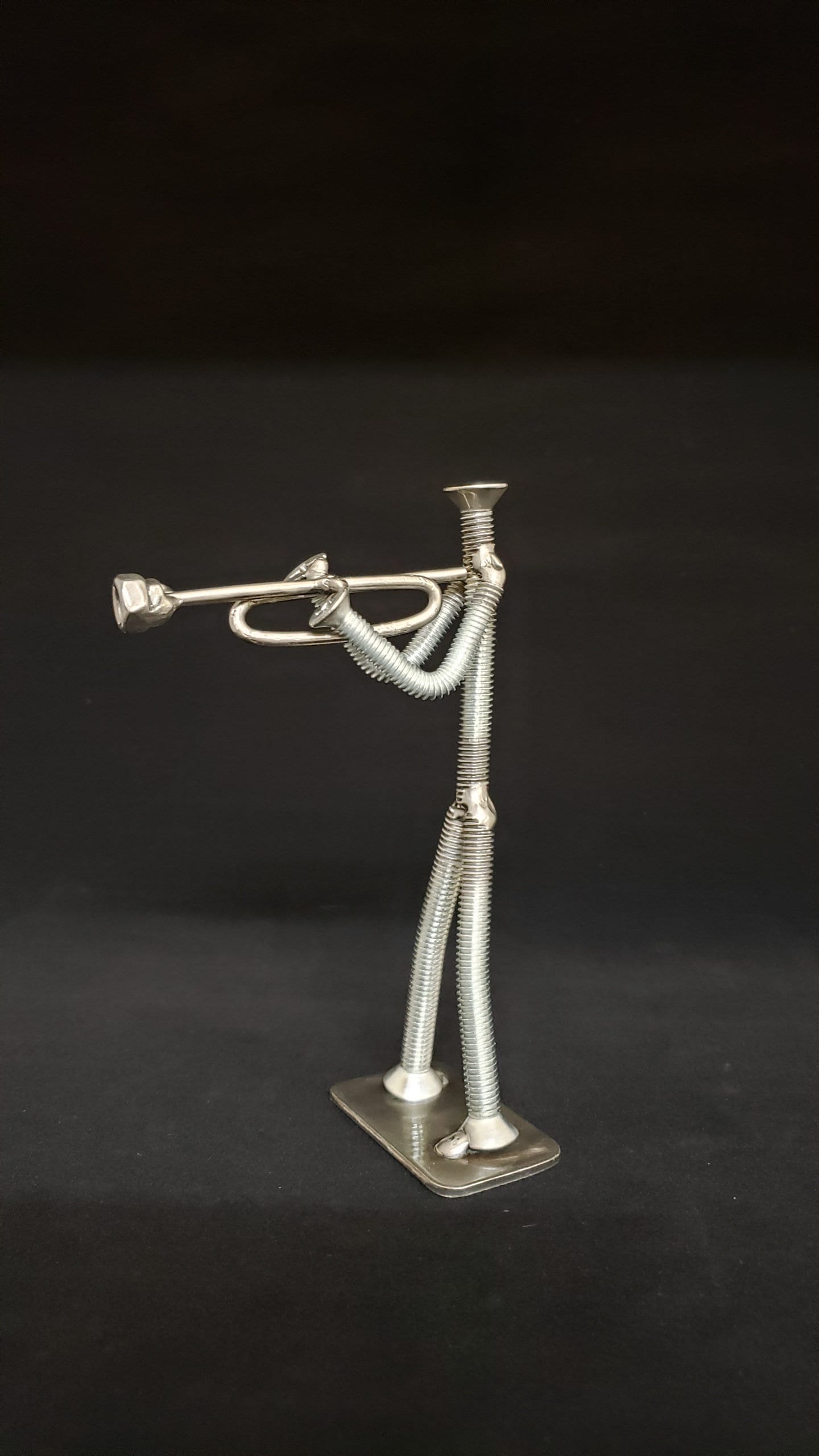 Welded Metal Nuts and Bolts Trumpet Player - Etsy