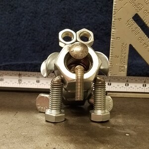 Welded Nuts and bolts dog large long body | Etsy
