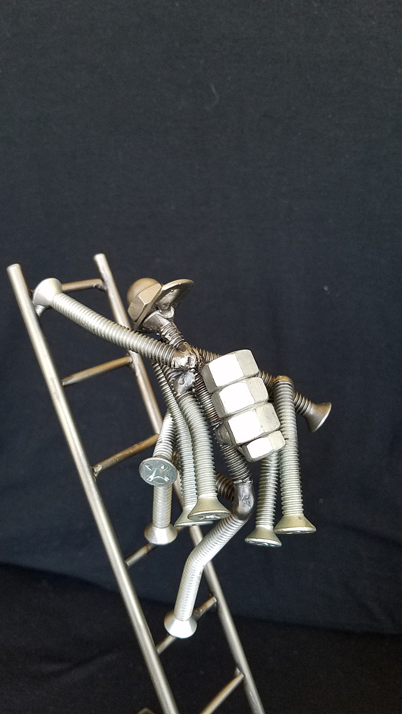 Welded Metal Nuts and Bolts Firefighter Sculpture - Etsy