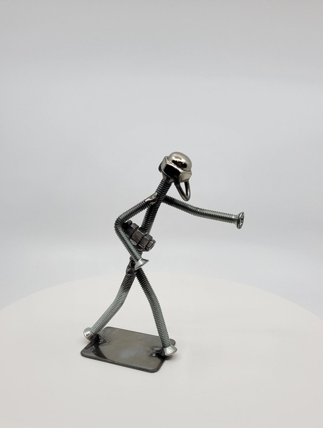 Welded Nuts and Bolts Football / Rugby Player - Etsy