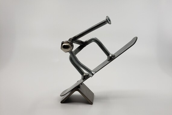 Welded Nuts and Bolts Snowboarder - Etsy