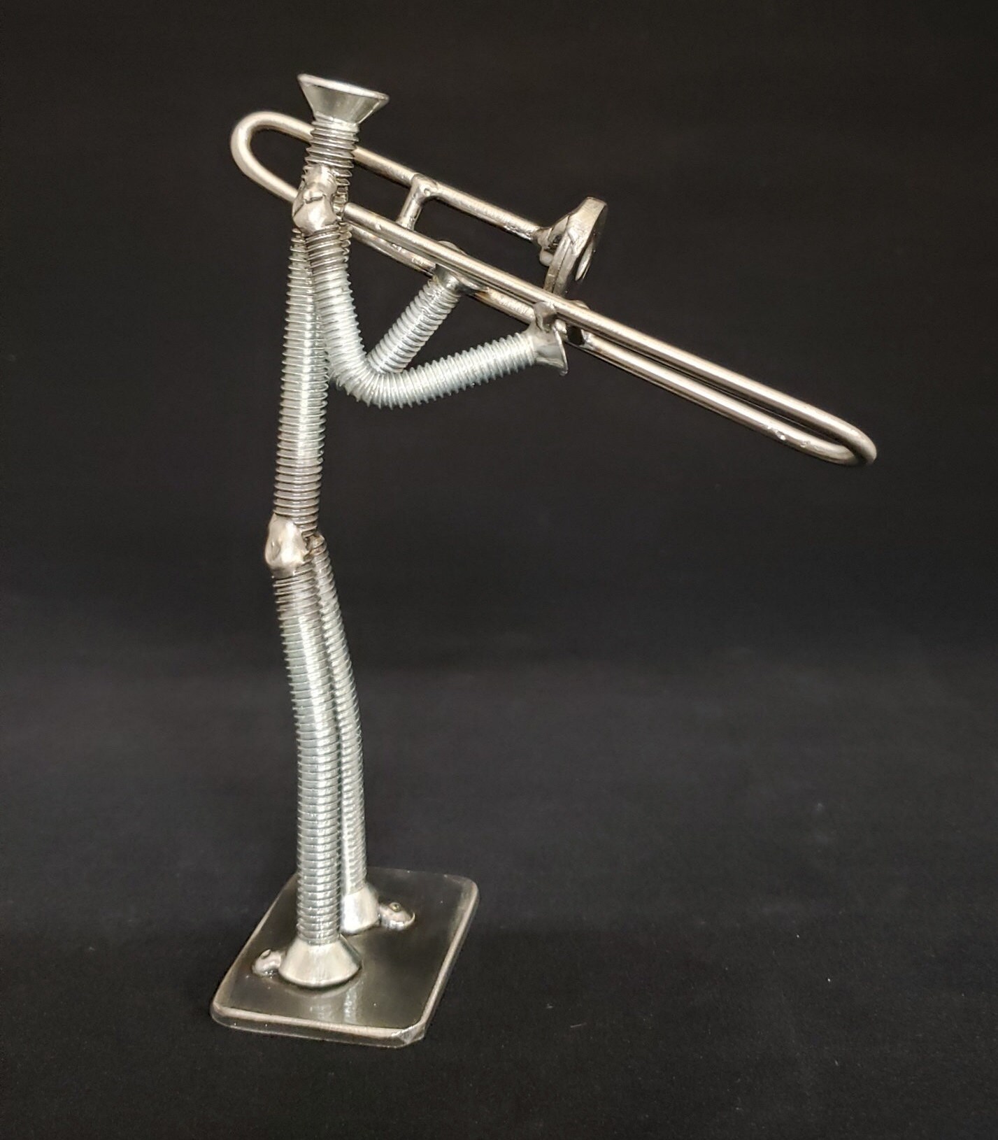 Welded Metal Nuts and Bolts Trombone Player - Etsy