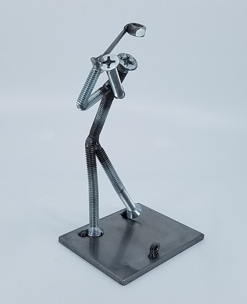Welded Metal Golfer - Etsy