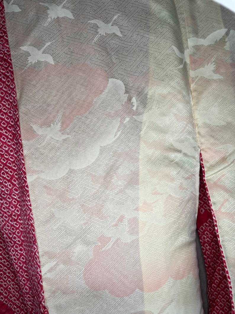 One of Kind Japanese Silk Pink Haori With Tie-dye With Shibori - Etsy