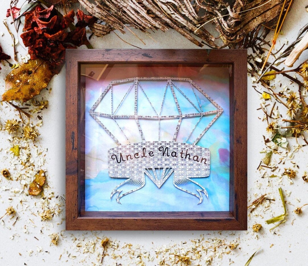 Custom Name Multi-layer Paper Art Gift With Glitter Diamond - Etsy Hong ...