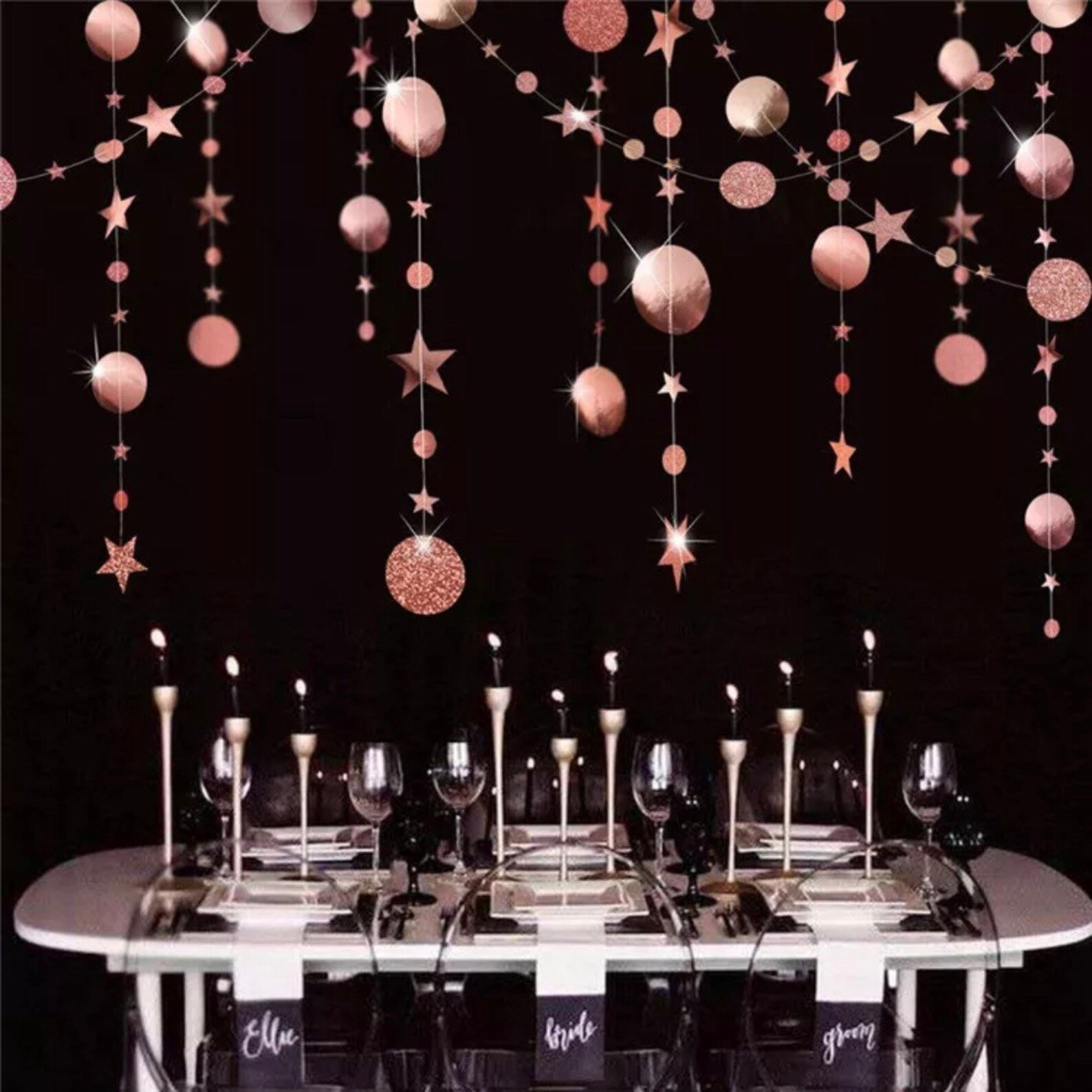 Twinkle Little Star Party Garlands, Paper Circle Garland Bunting Banner ...
