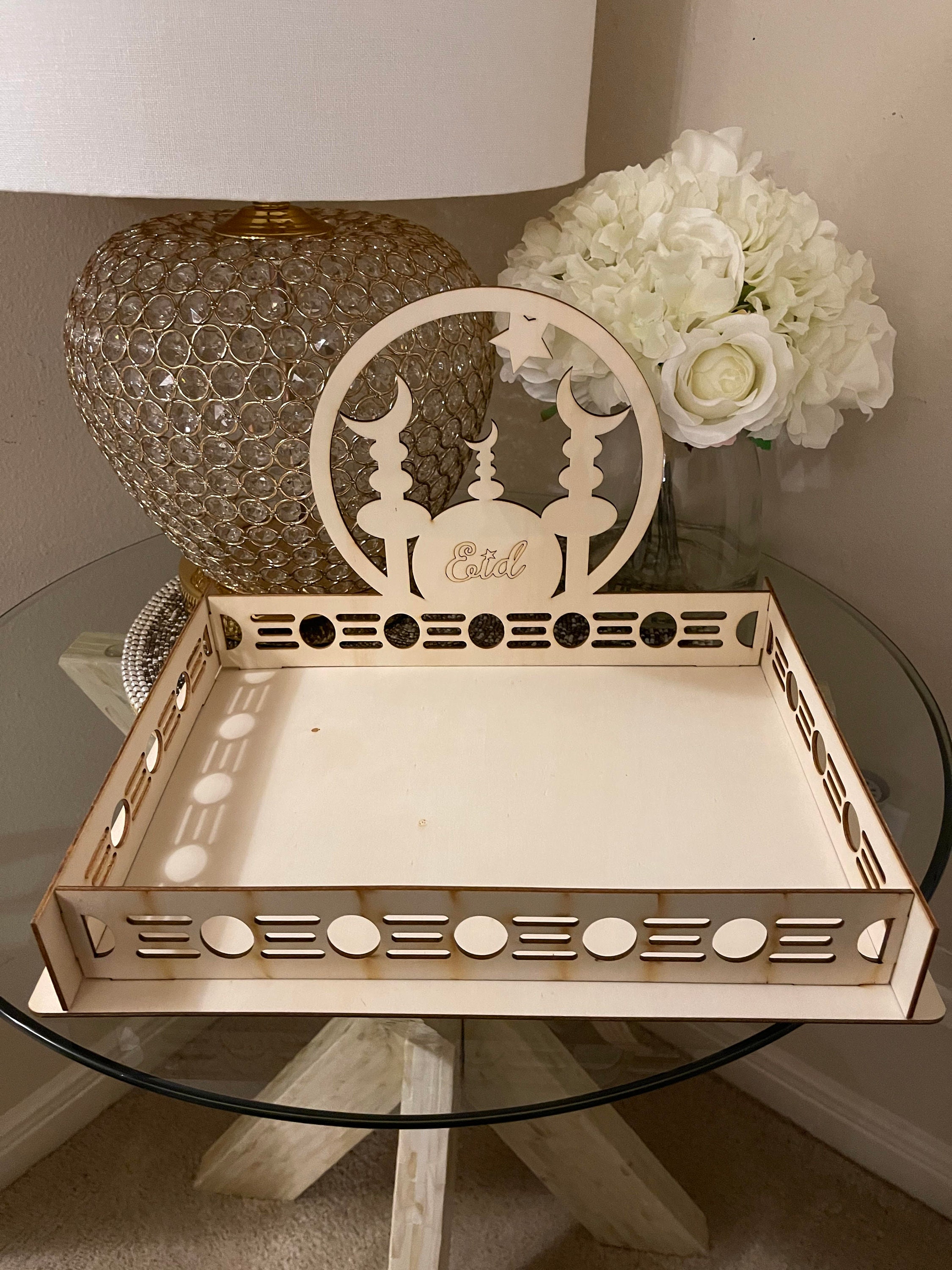 Eid/ramadan Wooden Tray Dessert Pastry Party Tray Moon | Etsy