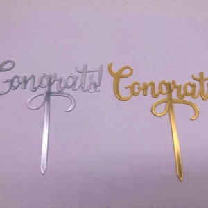 Congrats Cake Topper - Etsy