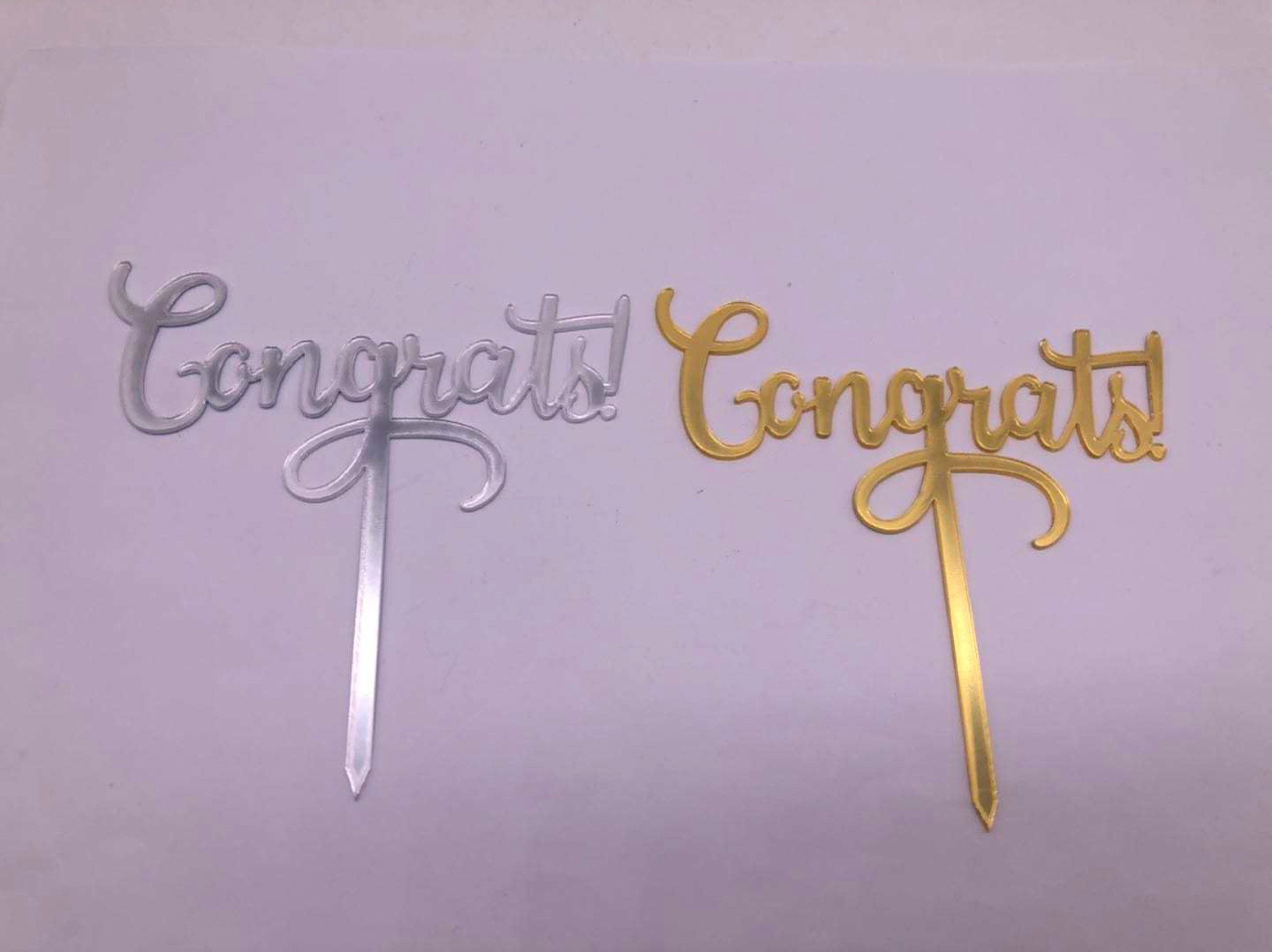 Congrats Cake Topper | Etsy