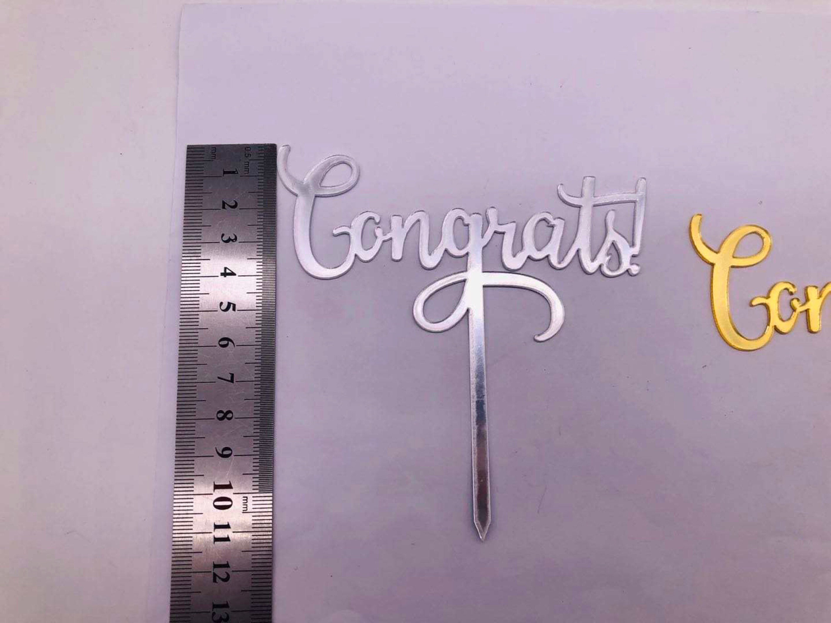 Congrats Cake Topper - Etsy