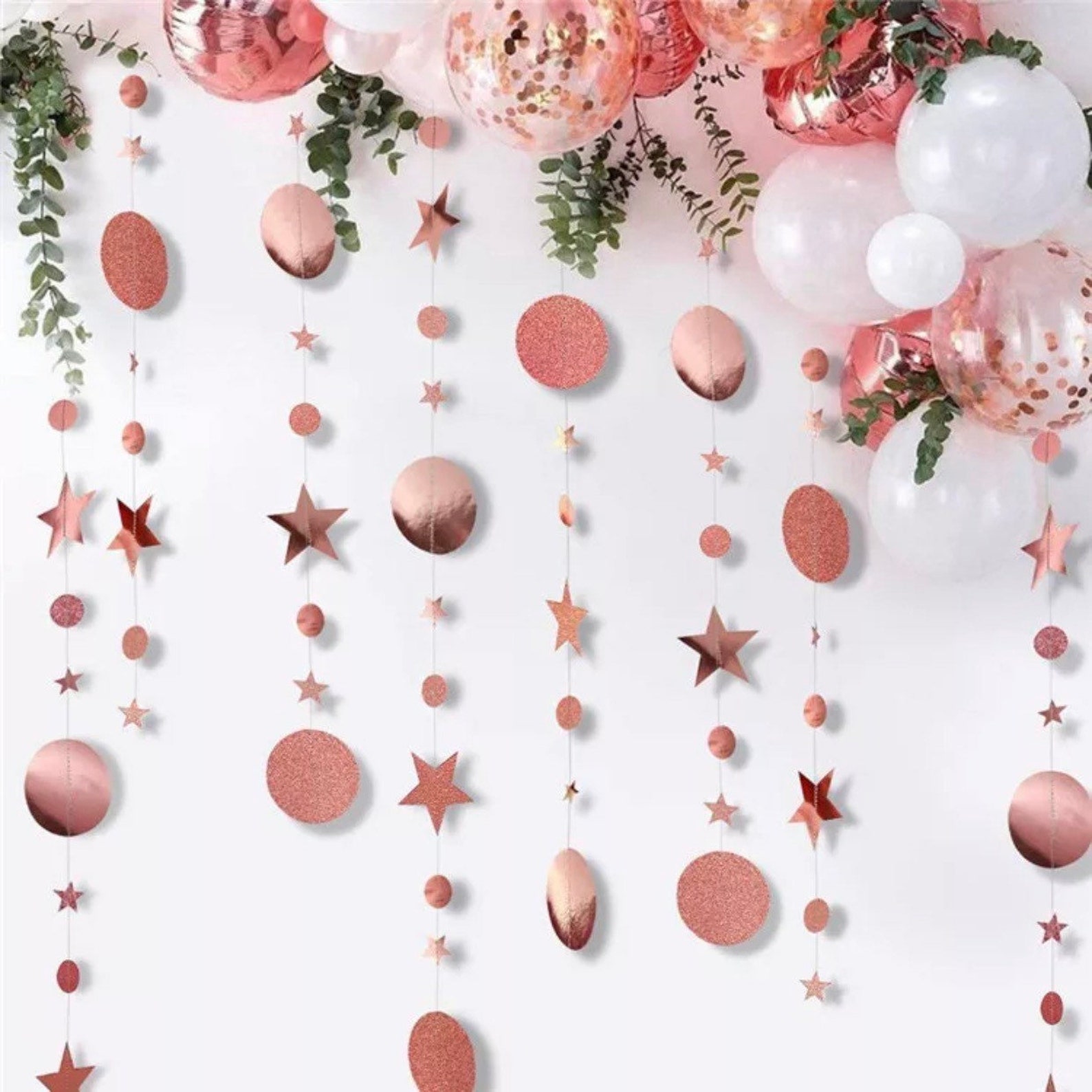 Twinkle Little Star Party Garlands, Paper Circle Garland Bunting Banner ...