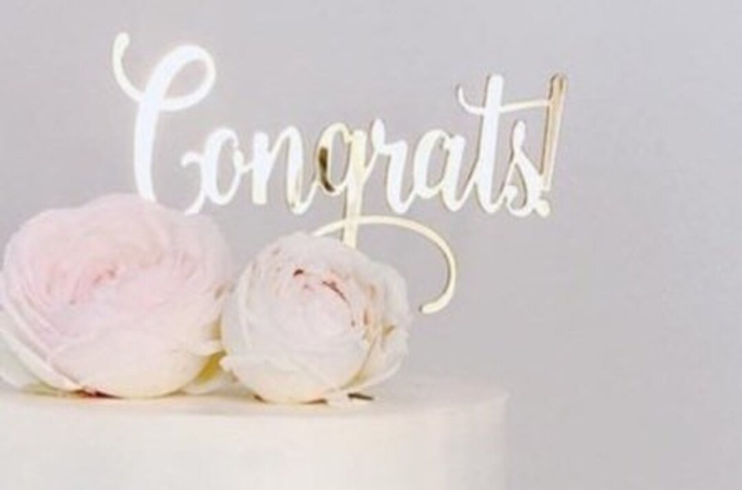 Congrats Cake Topper - Etsy