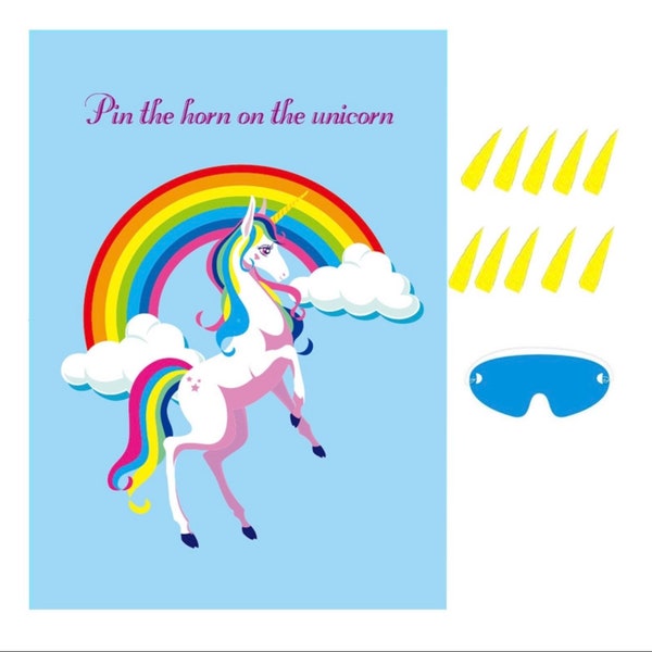 Pin the Horn on the Unicorn - Etsy