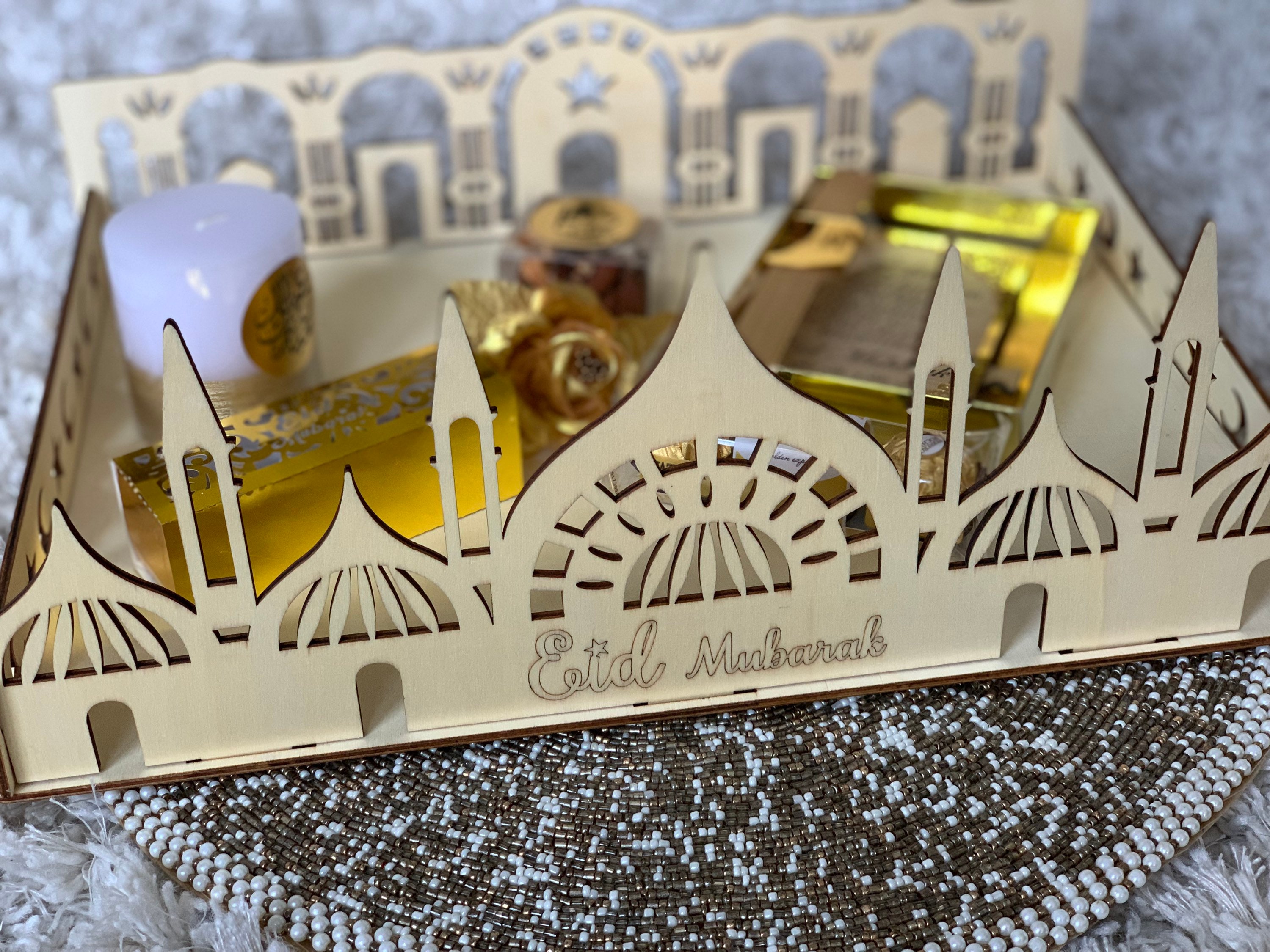 Eid/ramadan Wooden Tray Dessert Pastry Party Tray Moon | Etsy