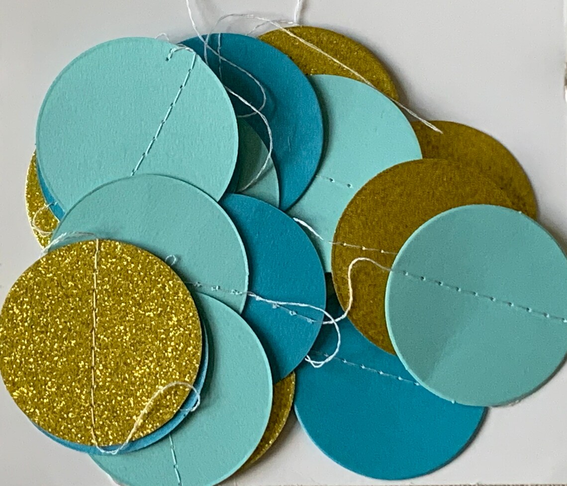 Round Circle Paper Garland in Glitter - Etsy